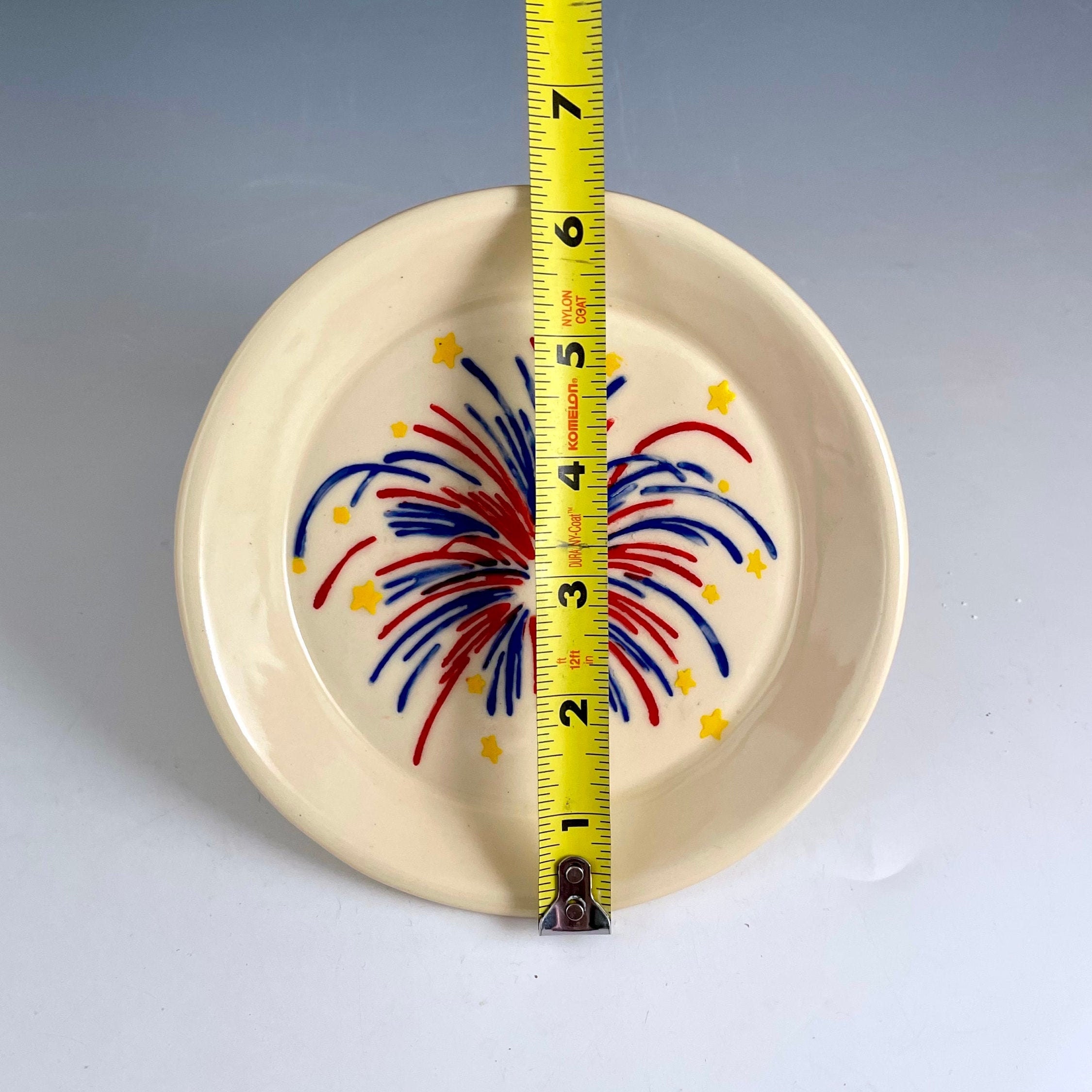 Hand Made, Ceramic, Fireworks, 4th of July, ,plate - Etsy