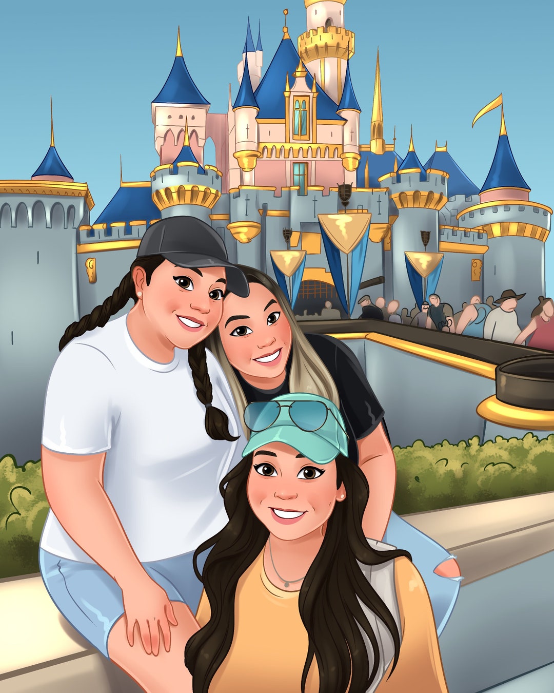 Cartoon Portrait From Photo Gifts Idea Digital Portrait - Etsy