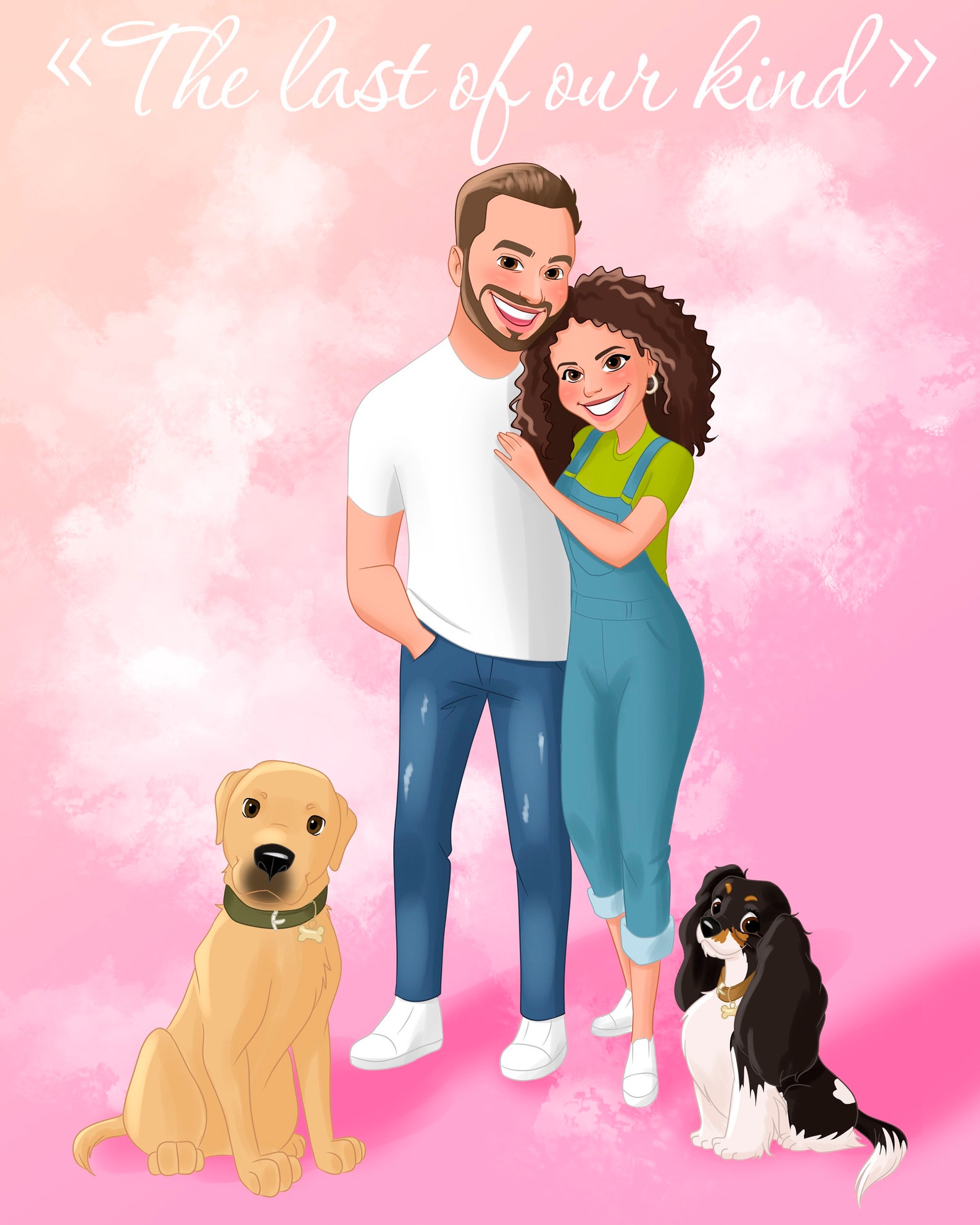 Family Portrait cartoon Portrait From Photo Kids Portrait | Etsy