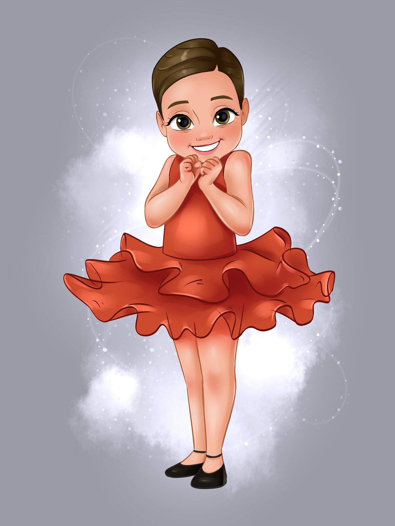 Child Portrait Cartoon Portrait From Photo Gift for Her - Etsy