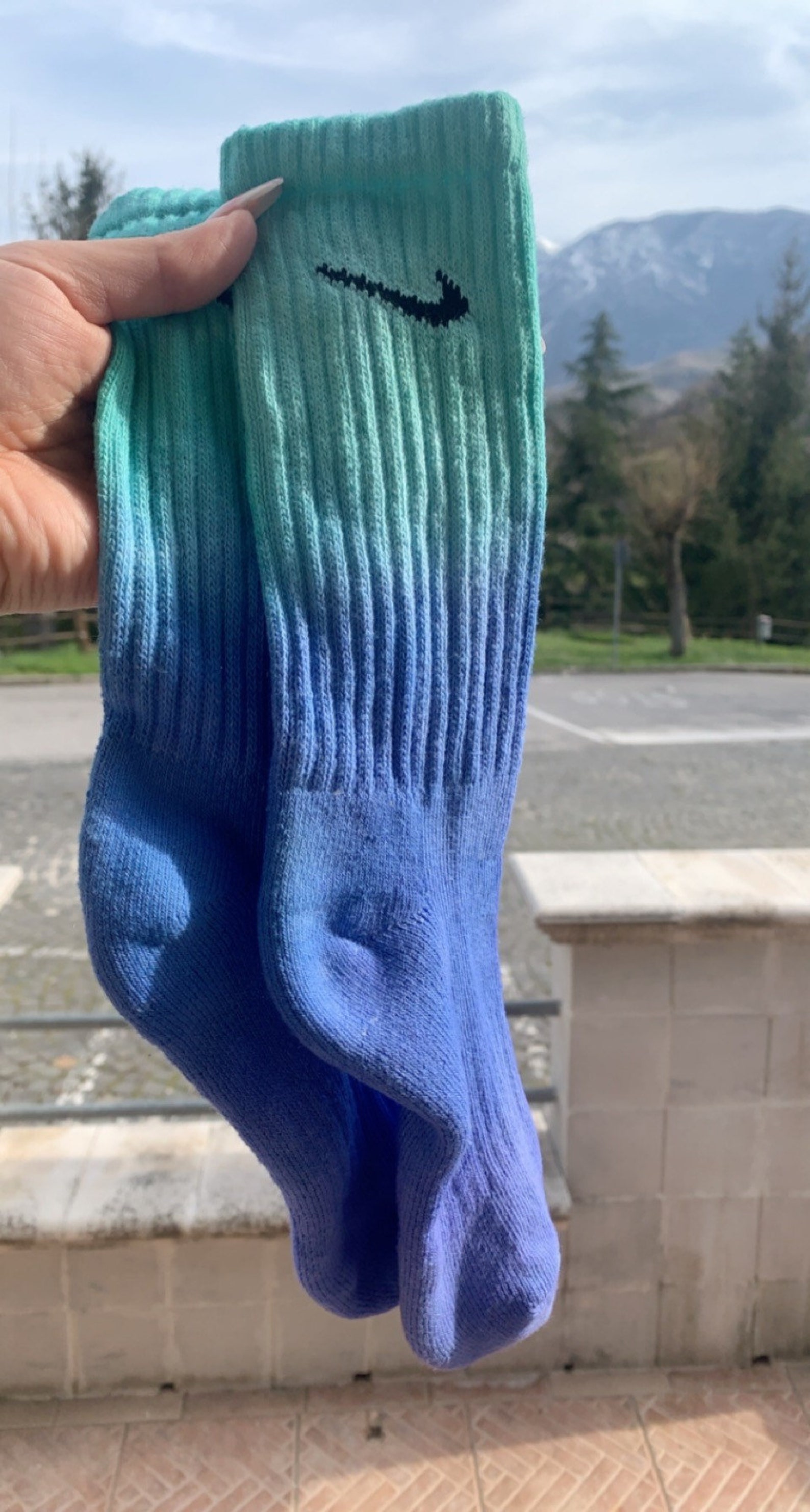 Nike Socks, Tie Dyed Nike Socks, Pastels, Custom, Crew Socks, Colorful ...
