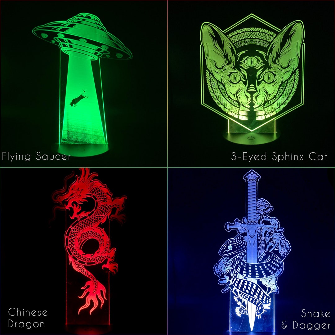 Dagger & Snake, Chinese Dragon, 3-eyed Sphinx Cat, or Flying Saucer ...