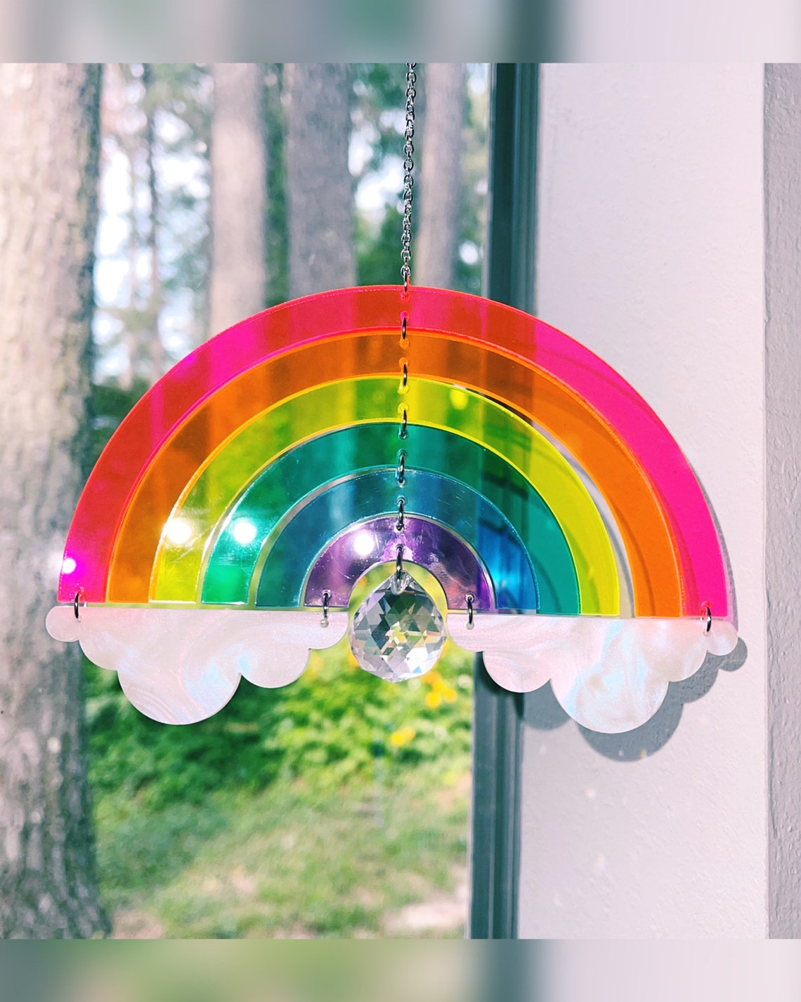 Rainbow Pride Sun Catcher With Prism | Etsy