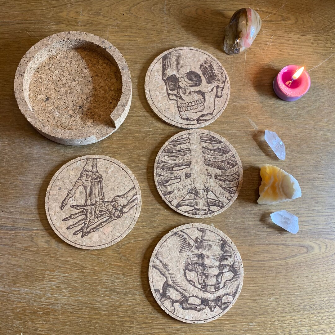 Mr. Bones Skeleton Coasters - Etsy