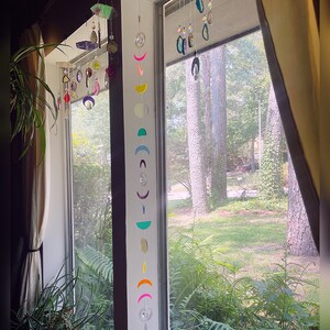 Deluxe 40" Long Moon Phases Rainbow Pride Sun Catcher With Prism ...