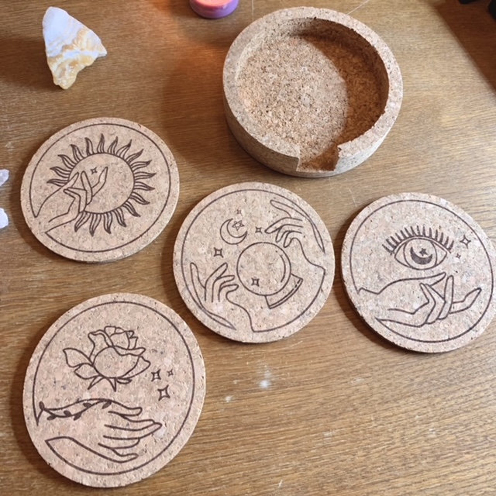 Magic Hands Cork Coasters - Etsy