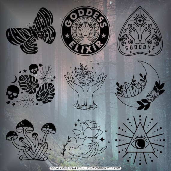 PICK THREE 3.5 Mystical and Esoteric Vinyl Decals | Etsy