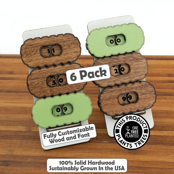Wood Double Dial Counter 6 Pack//game Dial//dual Combat | Etsy