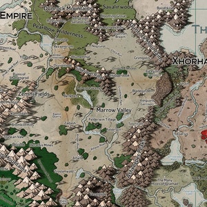 Wildemount Continent Map Quality Print on Canvas Gallery Wrapped - Etsy