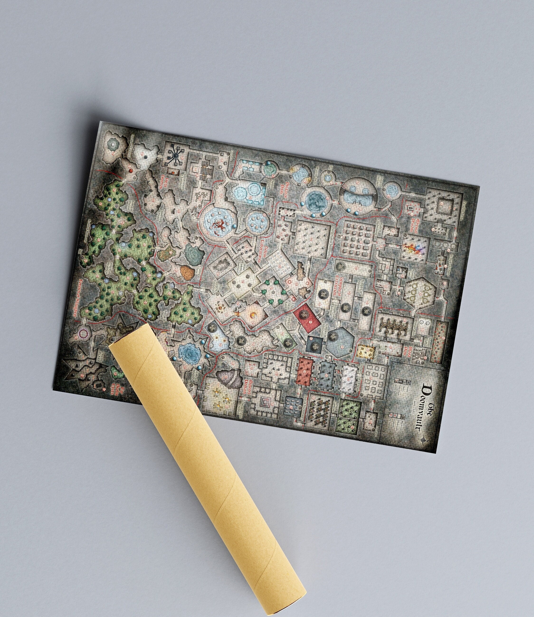 Impresión del mapa de batalla de Doomvault en lienzo de - Etsy España