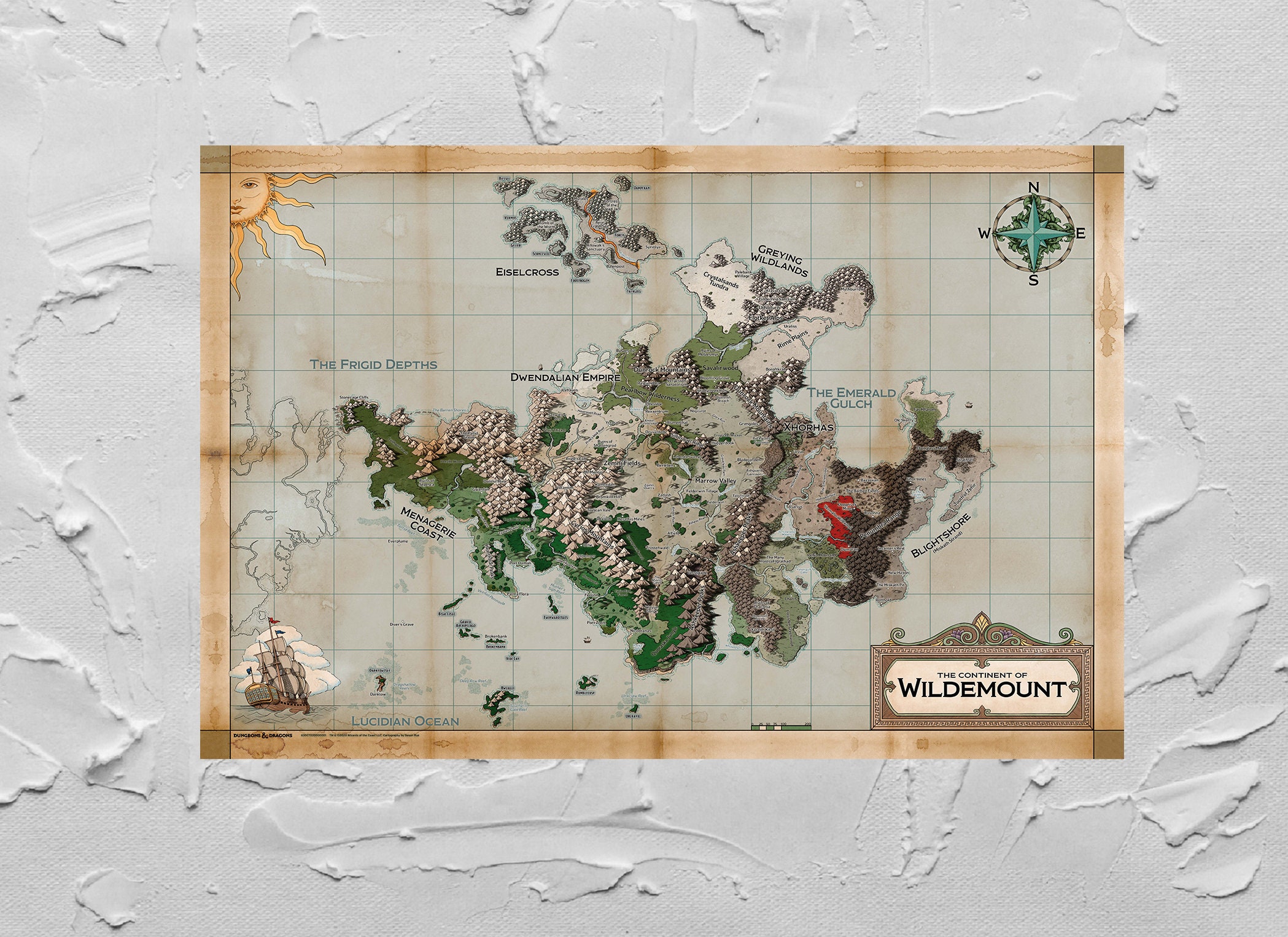 Wildemount Continent Map Quality Print on Canvas Gallery - Etsy Canada