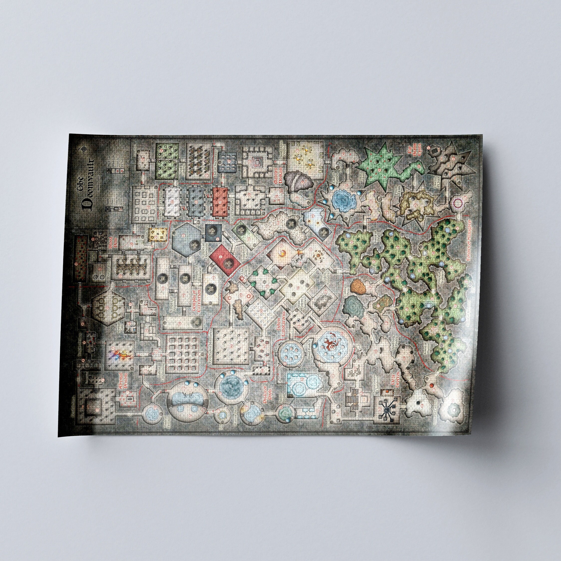 Impresión del mapa de batalla de Doomvault en lienzo de - Etsy España