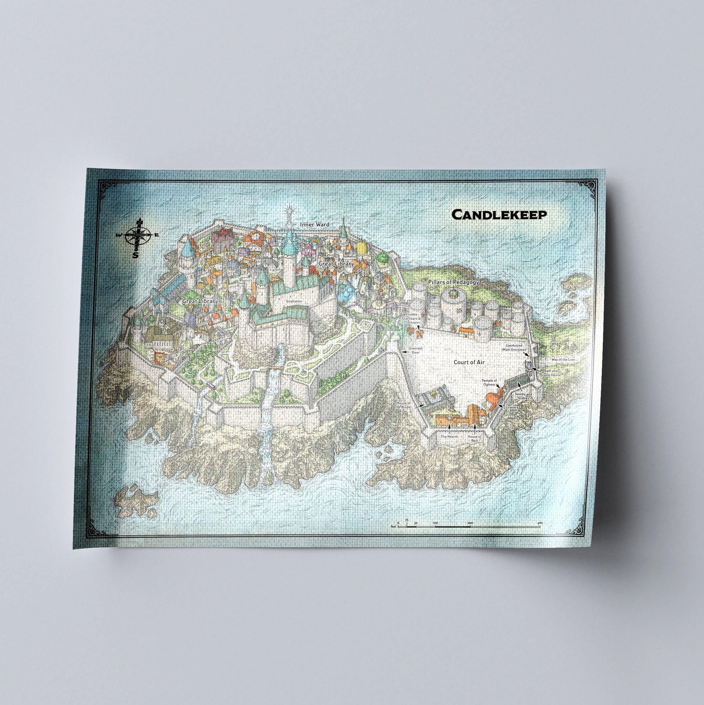 Candlekeep Poster Battlemap Print on Cotton Canvas - Etsy