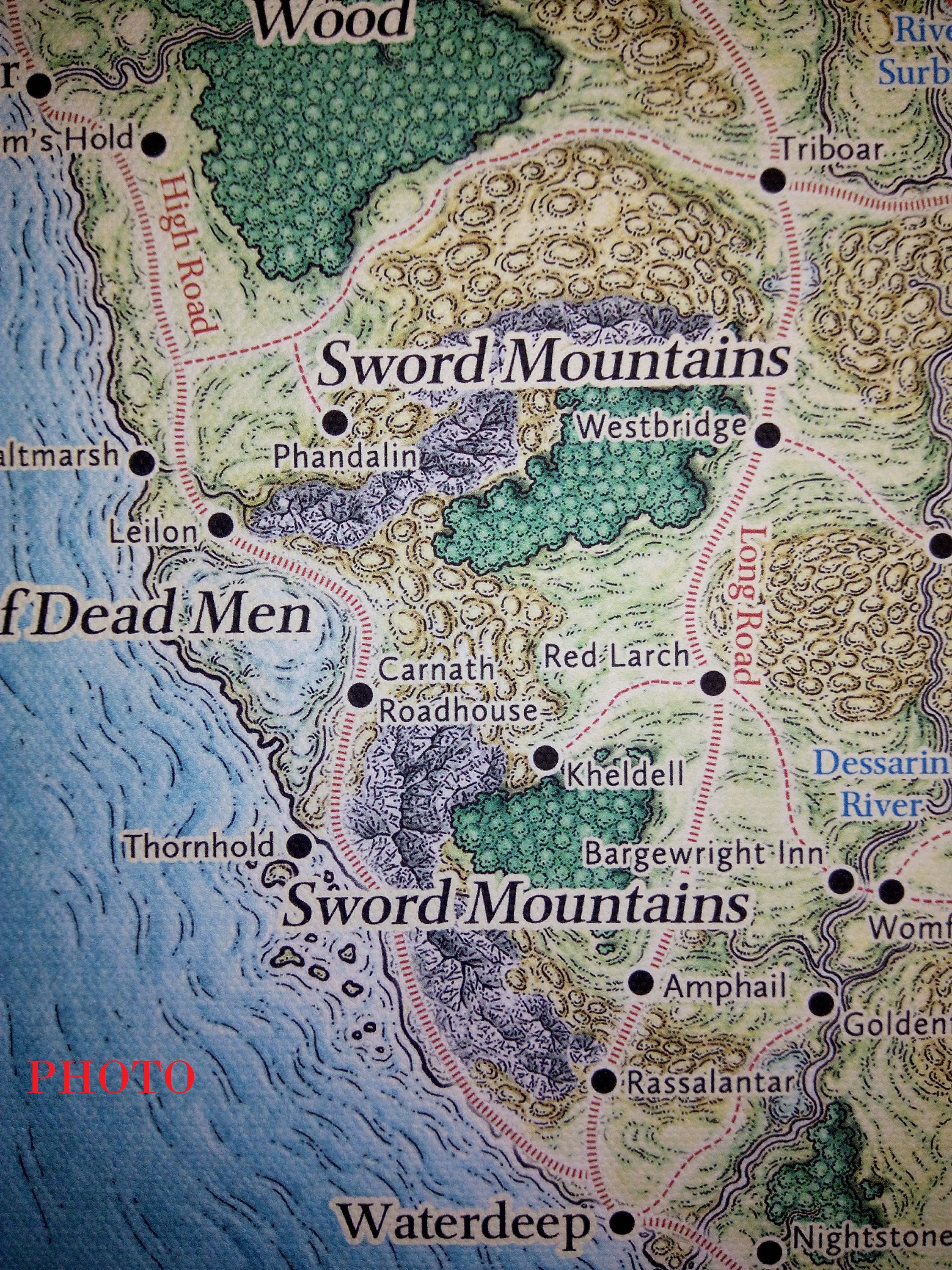 Sword Coast World Map Quality Print on Canvas Gallery Wrapped and ...