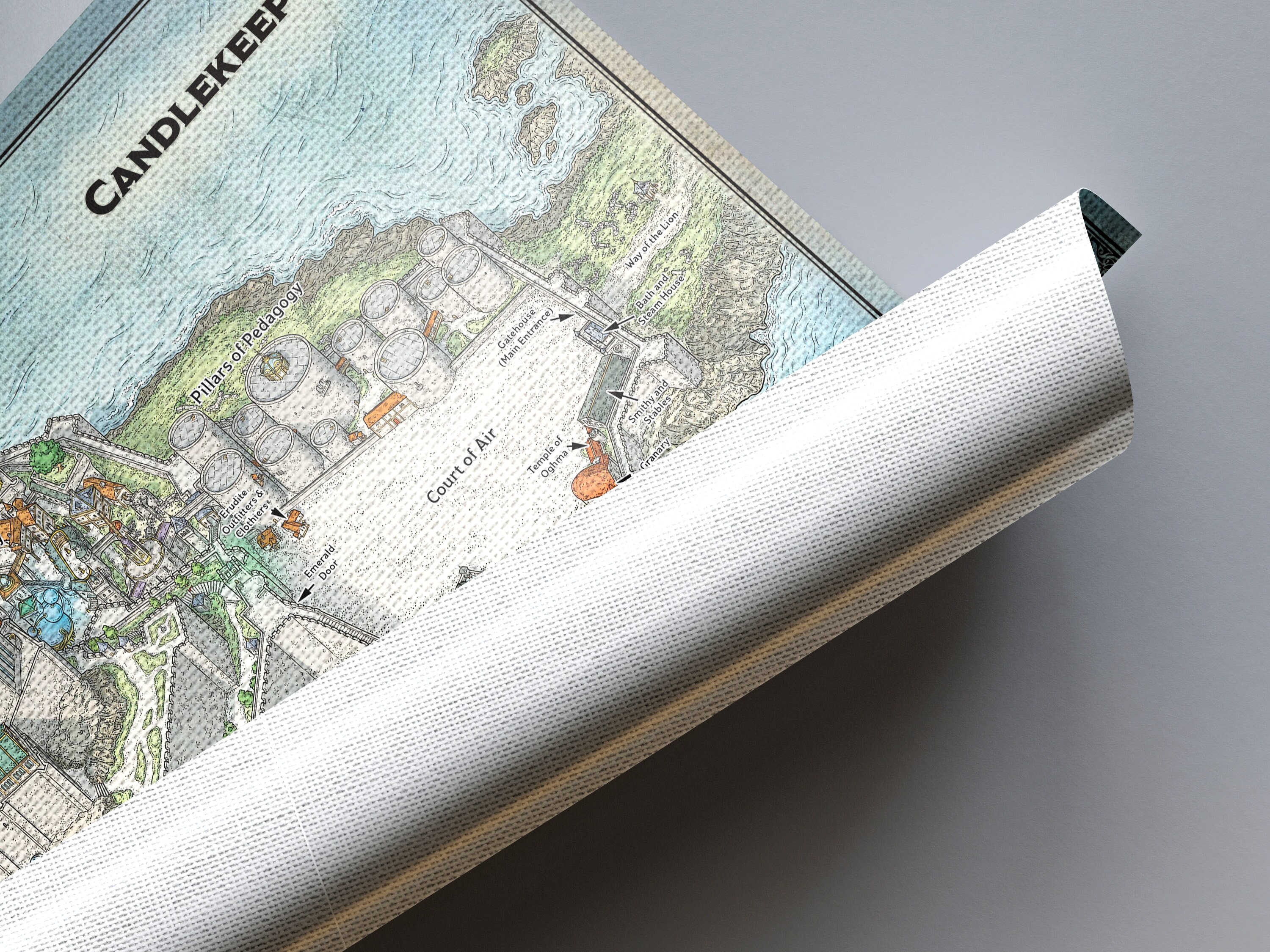 Candlekeep Poster Battlemap Print on Cotton Canvas - Etsy