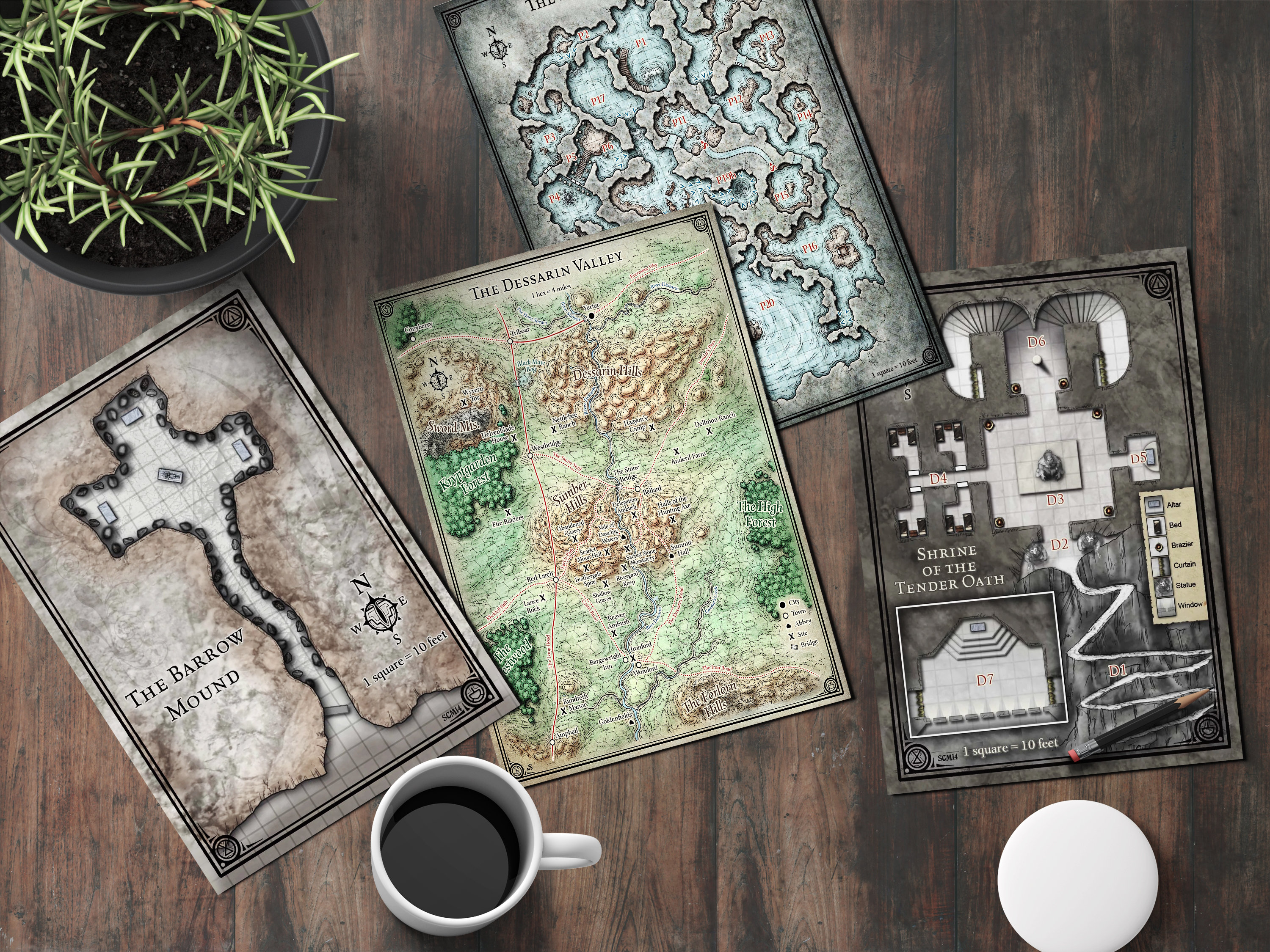 50 Princes of the Apocalypse Battle Map Prints Poster Maps From the ...