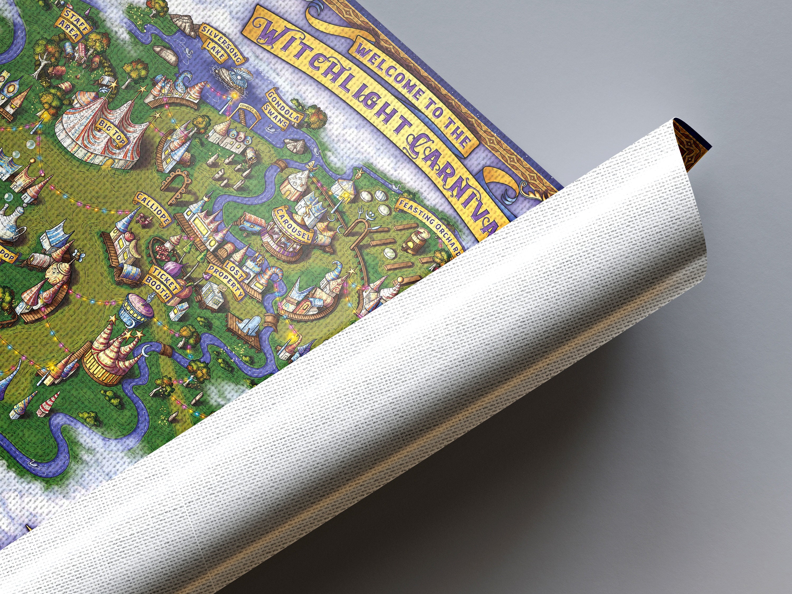 Witchlight Carnival Battlemap Print on Cotton Canvas Borderline Fancy ...