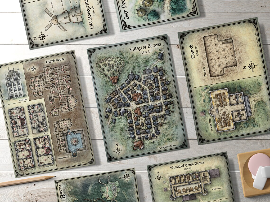 70 Curse of Strahd Poster Maps From the Adventure Book Printed on Thick ...