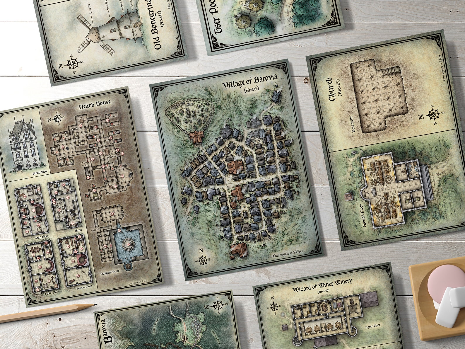 70 Curse of Strahd Poster Maps From the Adventure Book Printed on Thick ...