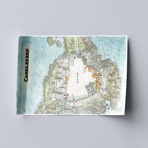 Candlekeep Poster Battlemap Print on Cotton Canvas Borderline Fancy ...