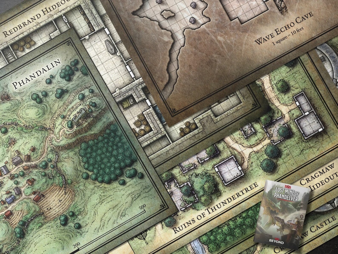 7 Lost Mine Map Prints - 22"x33" Inch Maps on Sturdy Poster Paper ...