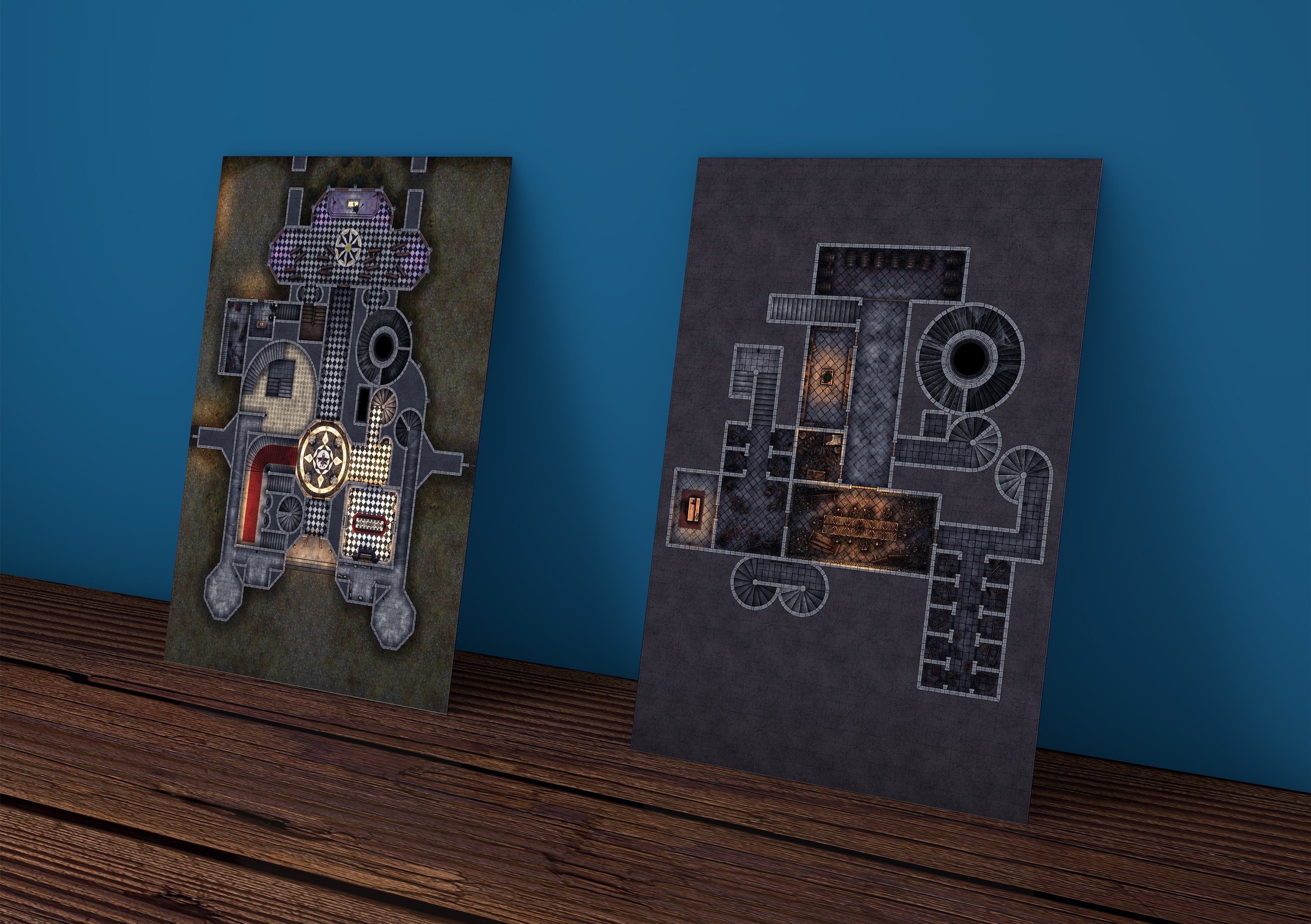 8 Raven Loft Map Prints Full Size 1 Inch Grid Maps on Sturdy Poster ...