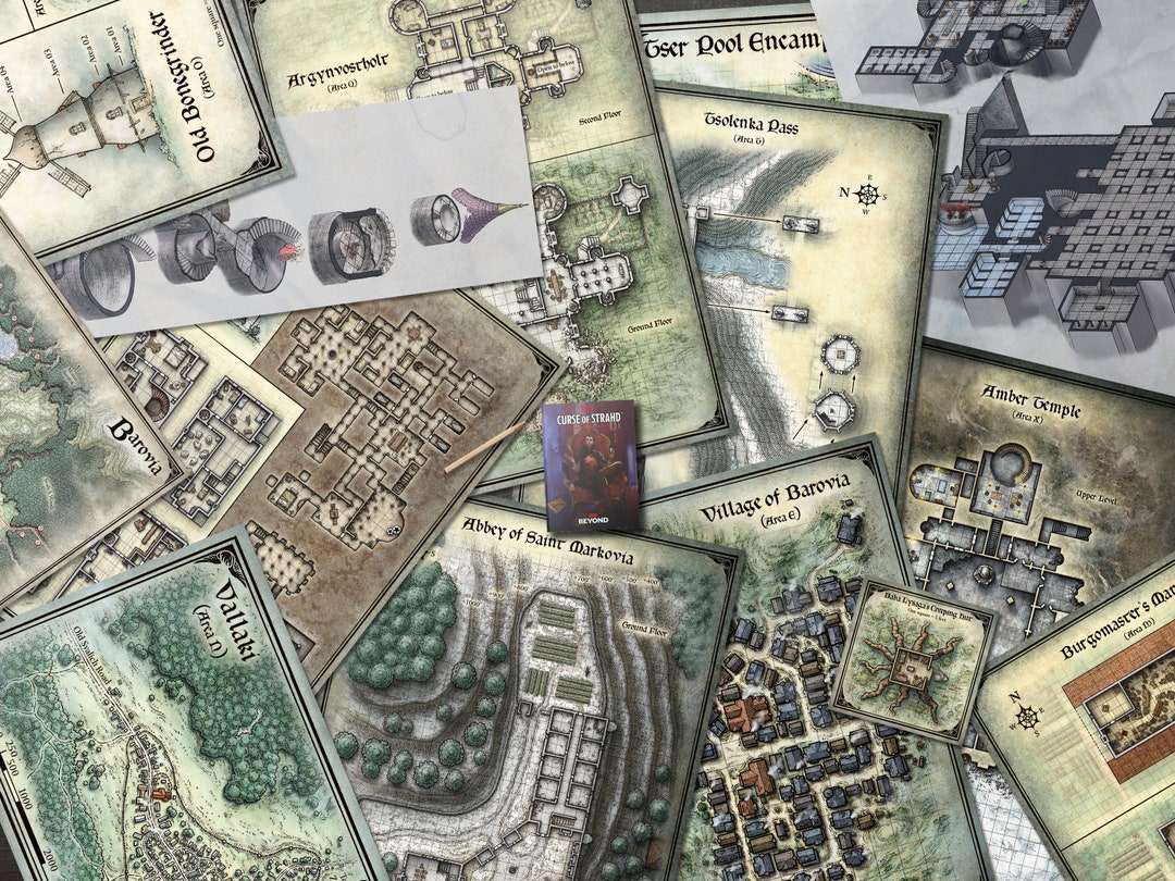 35 Full Size Curse of Strahd Battle Map Prints - Poster Maps With 1 ...
