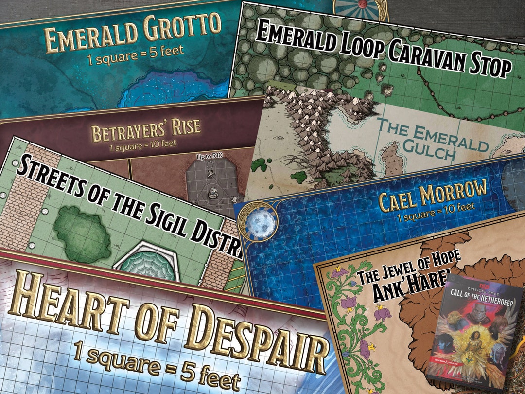15 Full Size Critical Role Call of the Netherdeep Map Prints 1 Inch ...