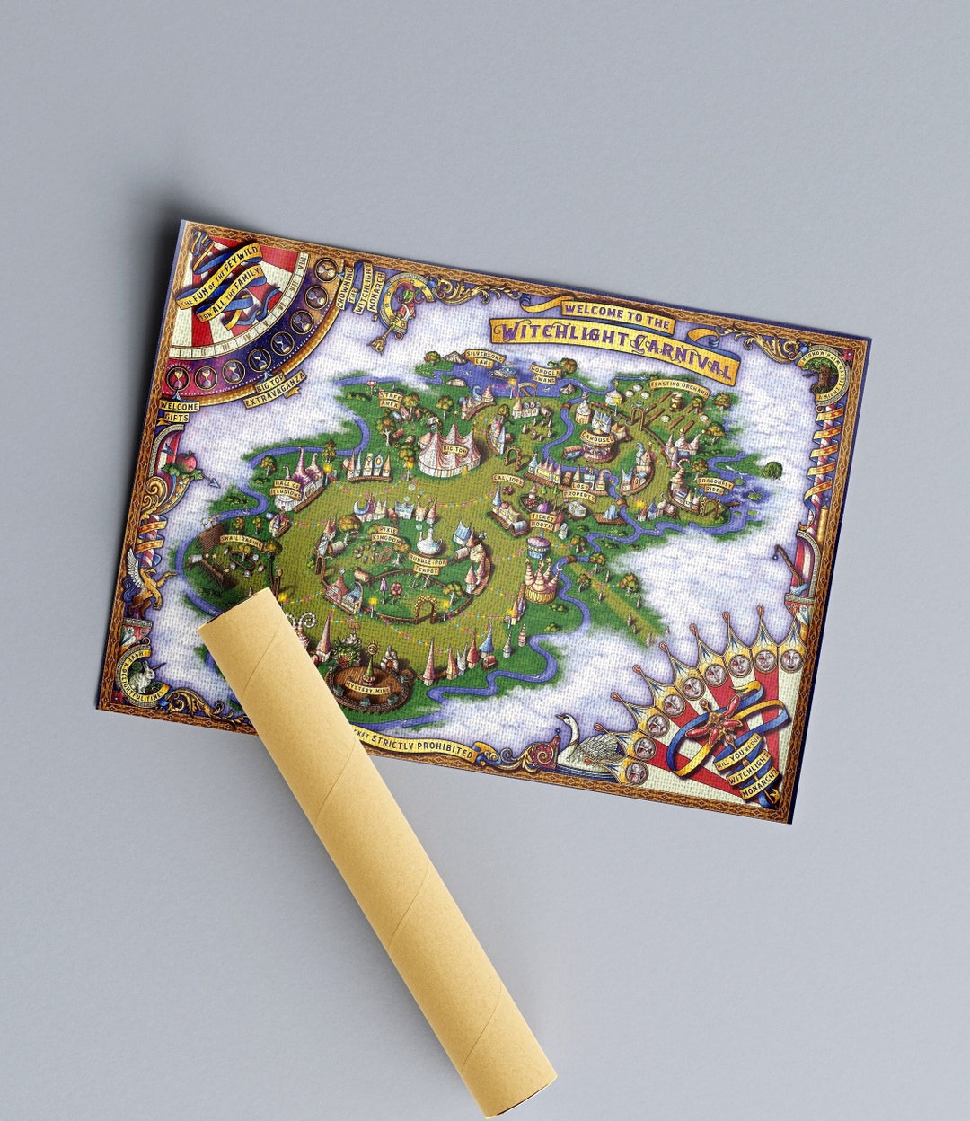 Witchlight Carnival Battlemap Print on Cotton Canvas Borderline Fancy ...