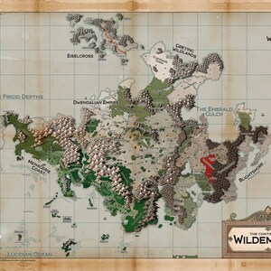 Wildemount Continent Map Quality Print on Canvas Gallery Wrapped - Etsy