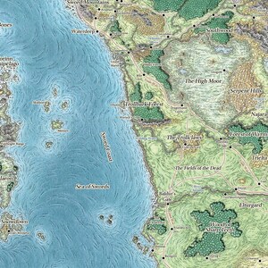Sword Coast World Map Quality Print on Canvas Gallery - Etsy