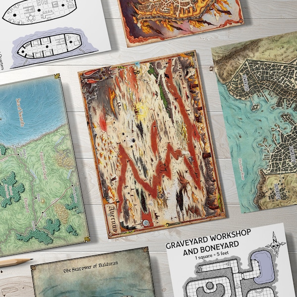 Descent Into Avernus Maps - Etsy