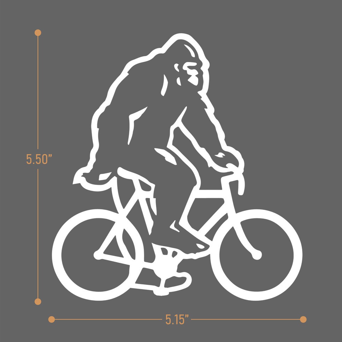 Bigfoot Riding Bicycle Vinyl Decal Sasquatch Riding Bike - Etsy