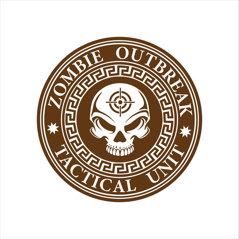 Zombie Outbreak Tactical Unit Dxf, Svg, Eps, Png Fun Art Vector Digital ...