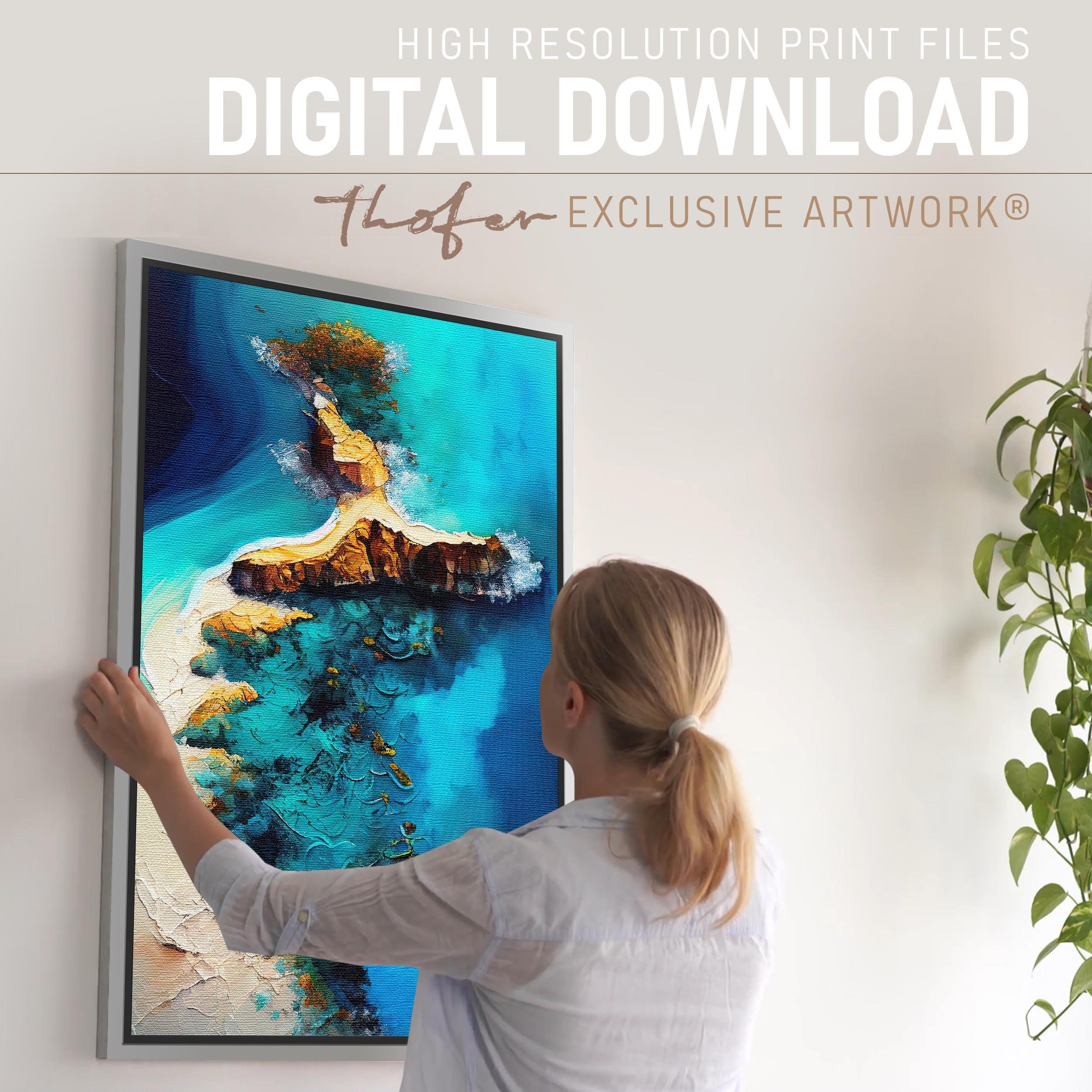 Rocky Coast Landforms, Rocky Shore Coastline in Abstract Oil Thick and ...