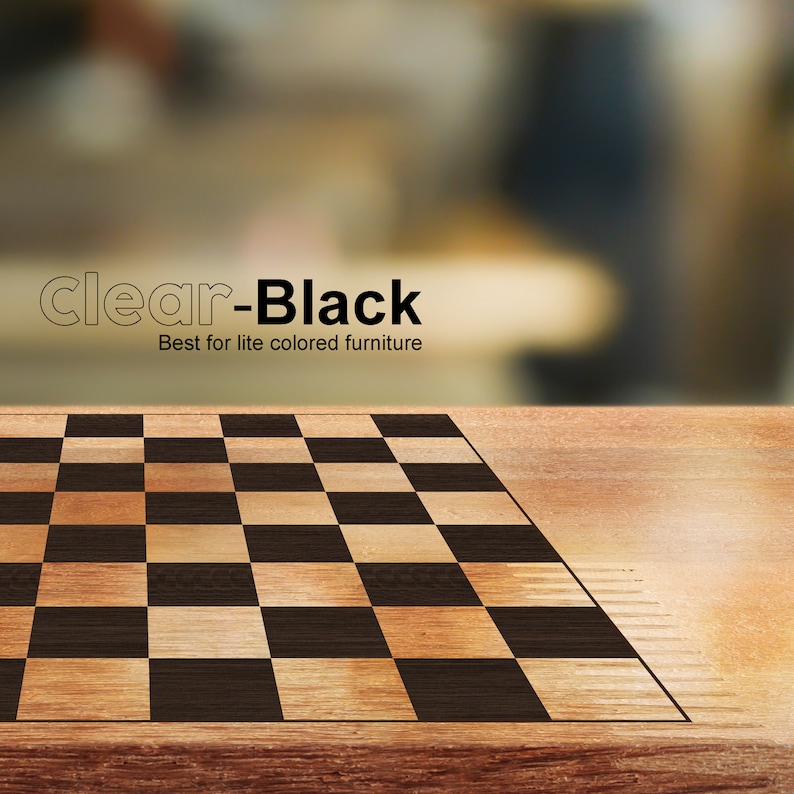 Chess Board & Checker Vinyl Sticker Decal With Classic Real - Etsy