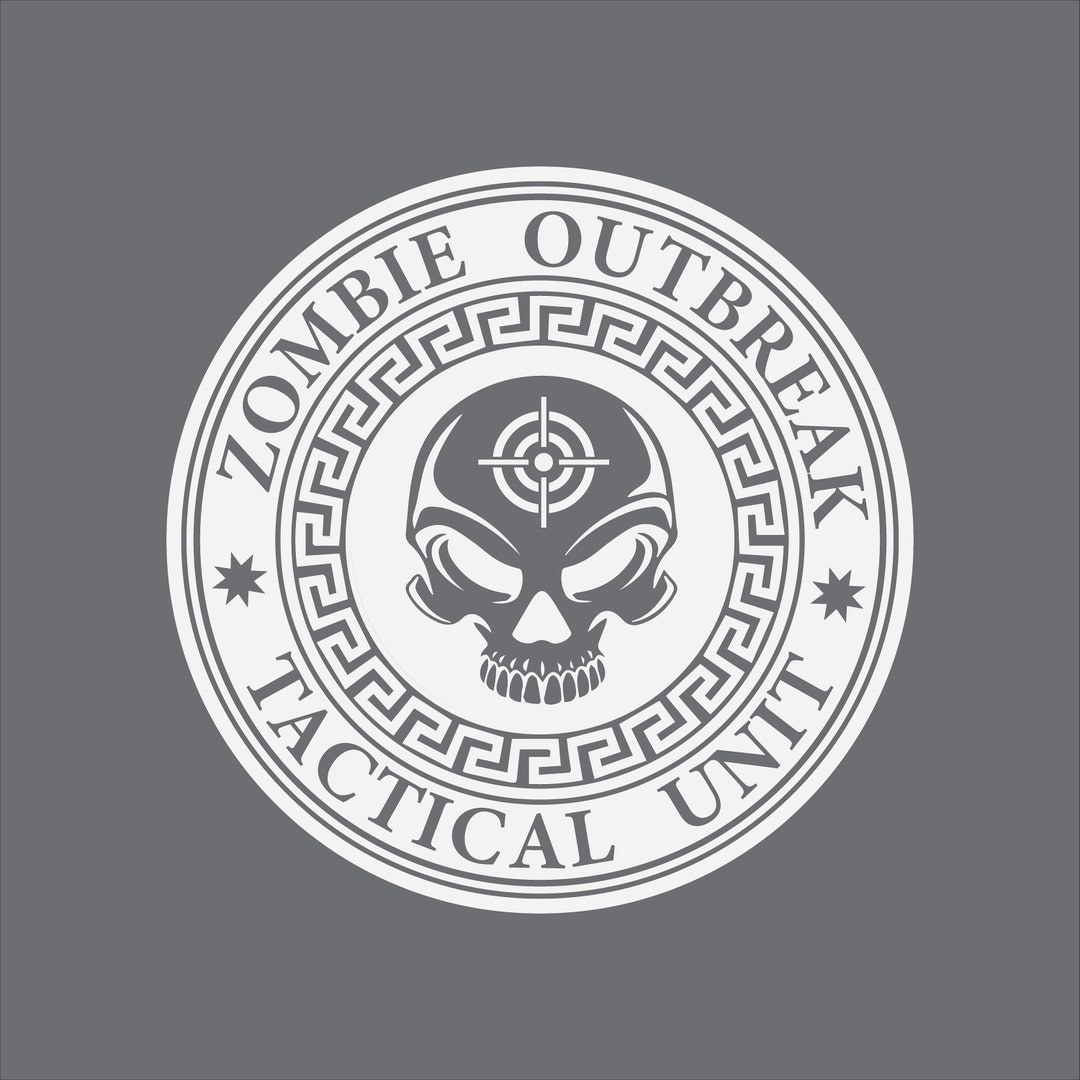 Zombie Outbreak Tactical Unit Dxf, Svg, Eps, Png Fun Art Vector Digital ...
