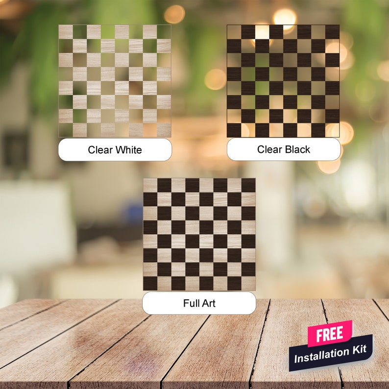 Chess Board & Checker Vinyl Sticker Decal With Classic Real - Etsy
