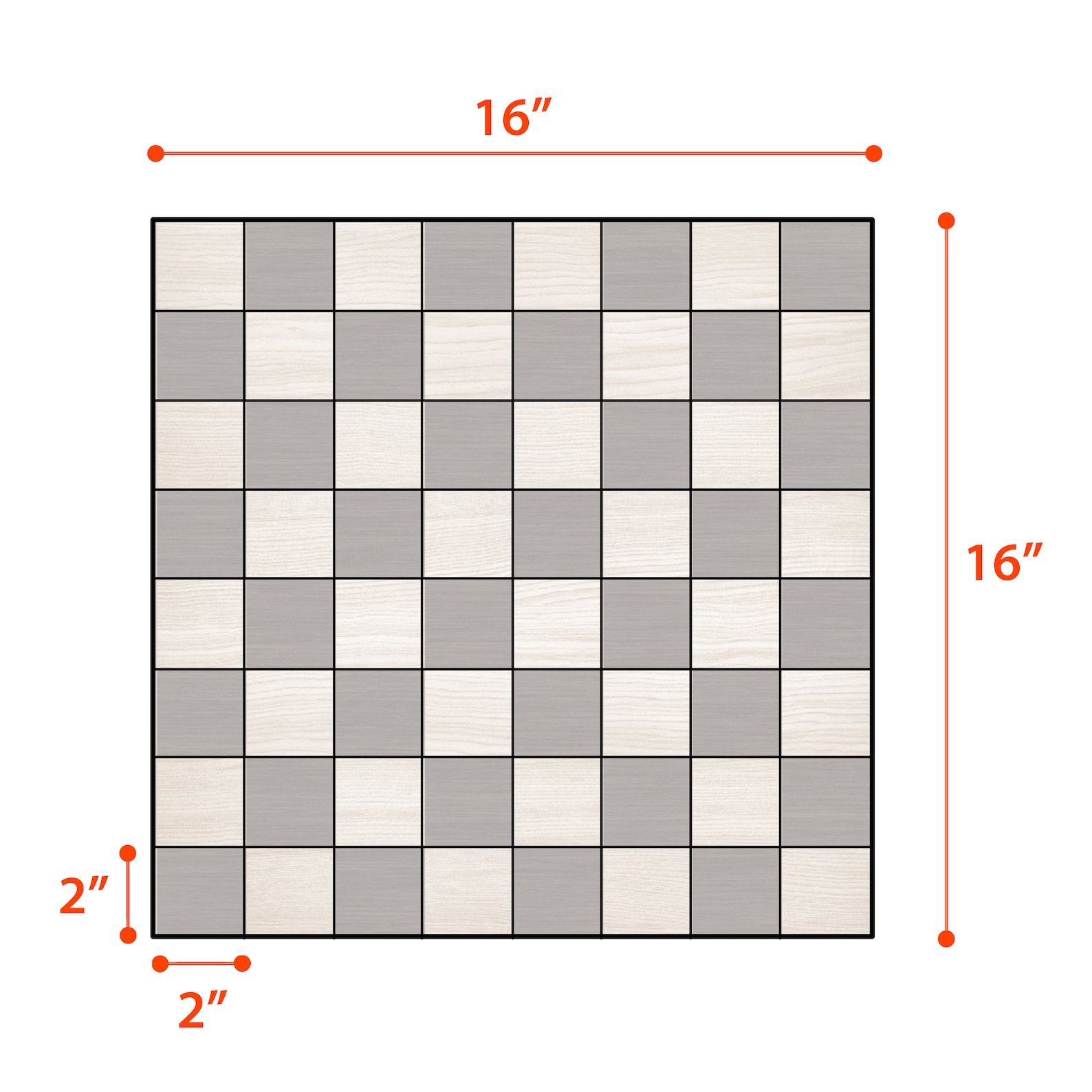 Chess Board & Checkers Vinyl Sticker Decal in Lava-red Art 16 Inches X ...