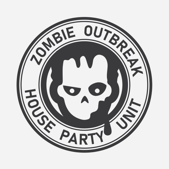Zombie Outbreak House Party Unit Dxf Svg Eps Png Fun Art | Etsy
