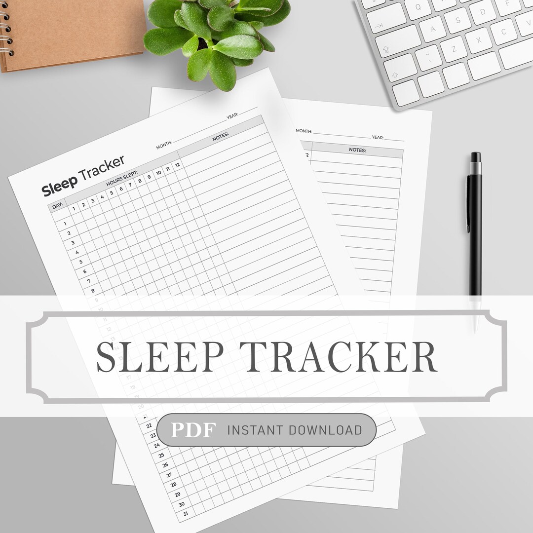 Sleep Tracker Log Sheets Instant Download Template Files Printable Pdf ...