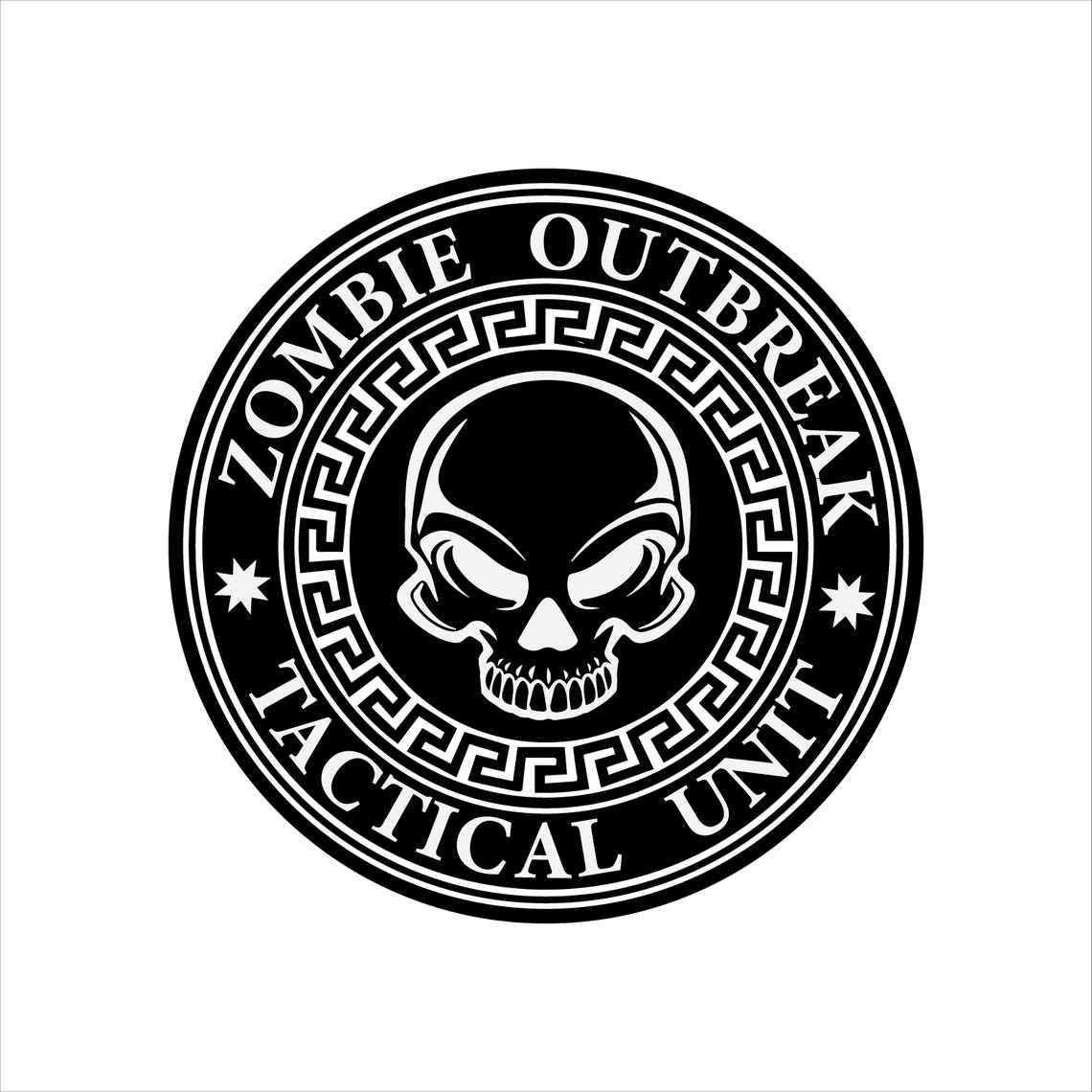 Zombie Outbreak Tactical Unit Dxf, Svg, Eps, Png Fun Art Vector Digital ...