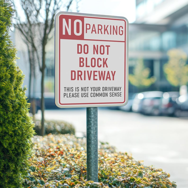 Printable No Parking Signs – Humorous & Strict Designs (digital ...