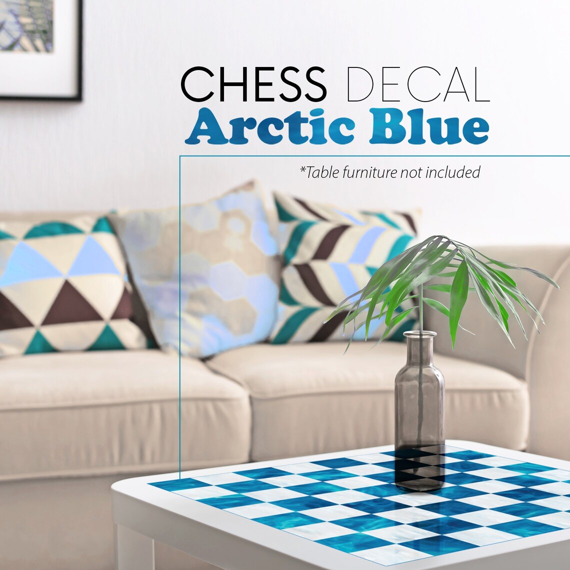 Chess Board & Checker Vinyl Sticker Decal in Winter Arctic - Etsy
