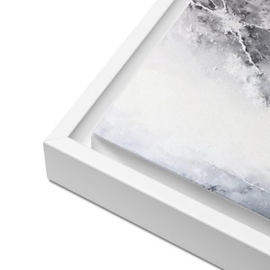 Blizzard Foggy Trails in Watercolor Artwork on Pine Framed Floating ...