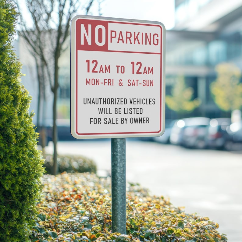 Funny No Parking Sign Printable – Reserved Parking, Tow Away Zone ...