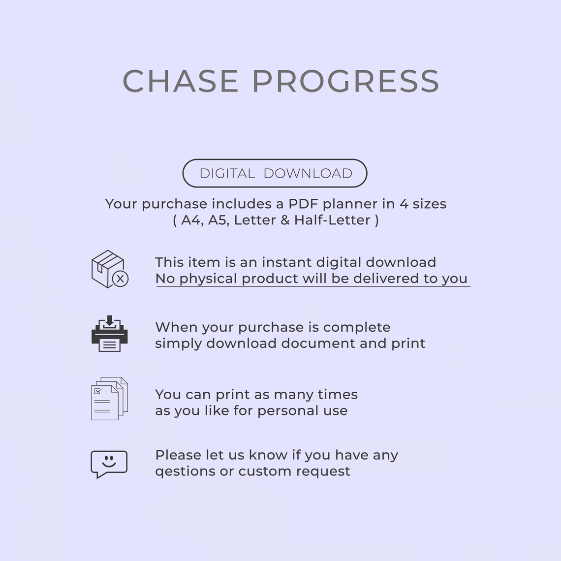 Chase Progress Note Planner Filler, Printable PDF (A4, A5, Letter, Half ...