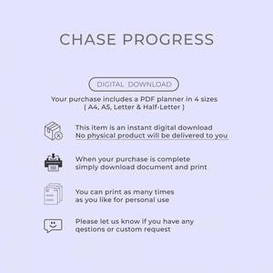 Chase Progress Note Planner Filler, Printable PDF (A4, A5, Letter, Half ...