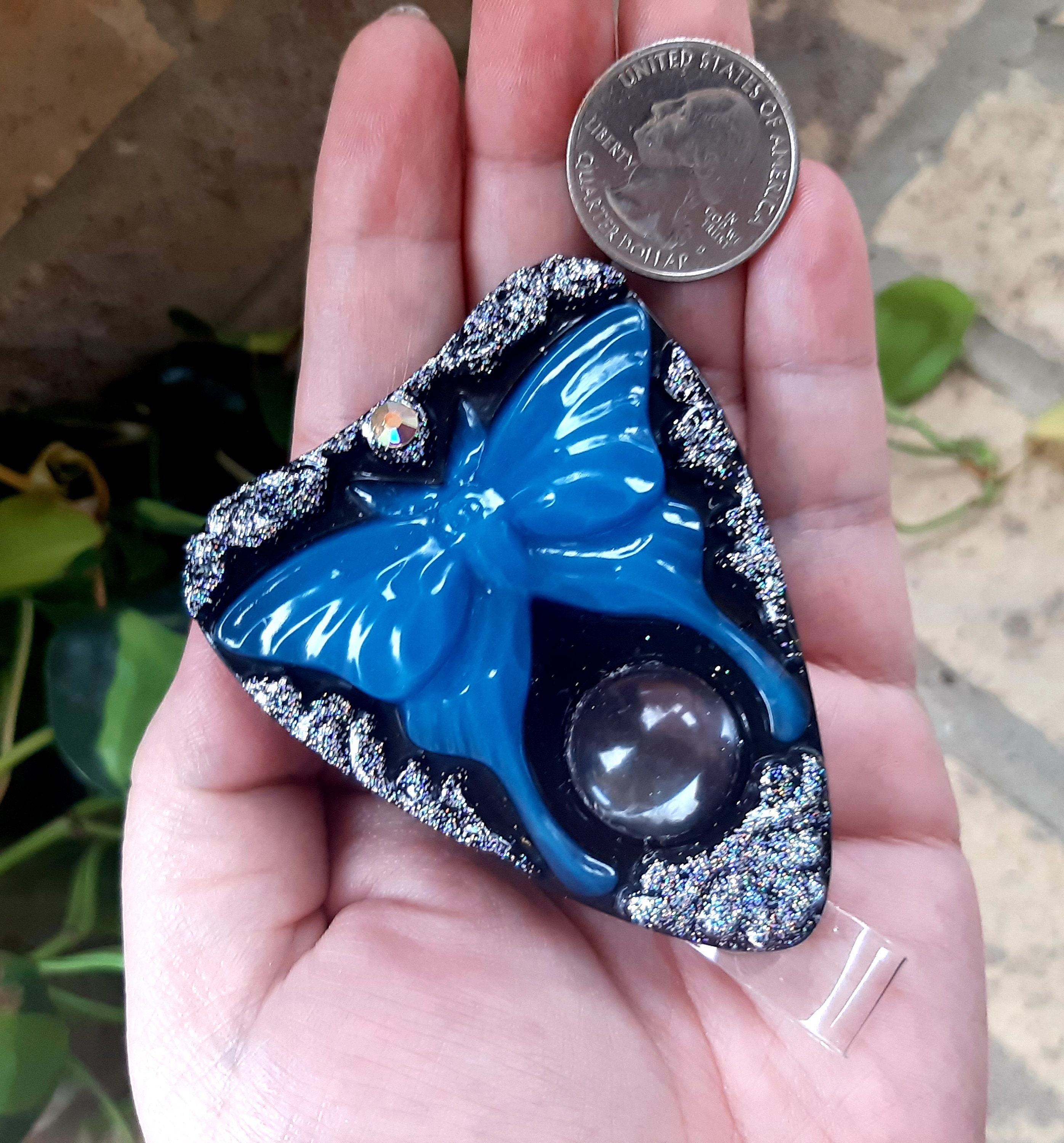 Glowing Luna Moth Planchette Badge Reel, Glow in the Dark Badge Reel ...