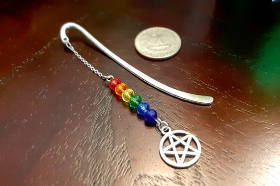 Rainbow Pentacle Bookmark Rainbow Pentacle Hair Stick Pride | Etsy